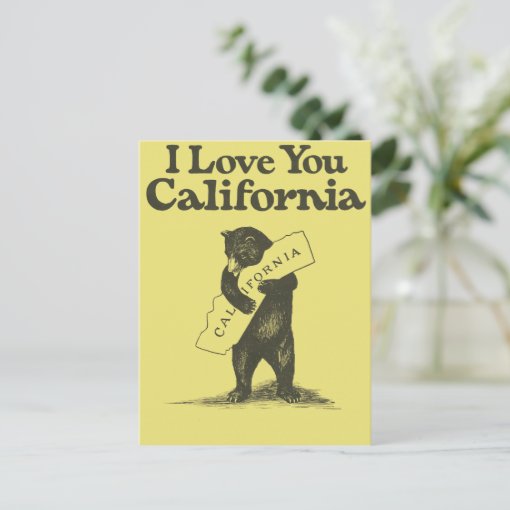 I Love You California Postcard | Zazzle