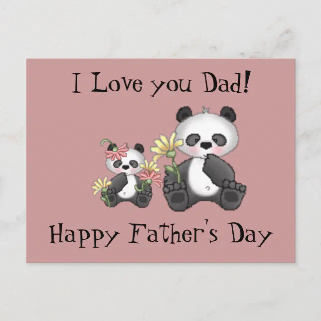 I Love you Dad! Happy Father's Day Postcard | Zazzle
