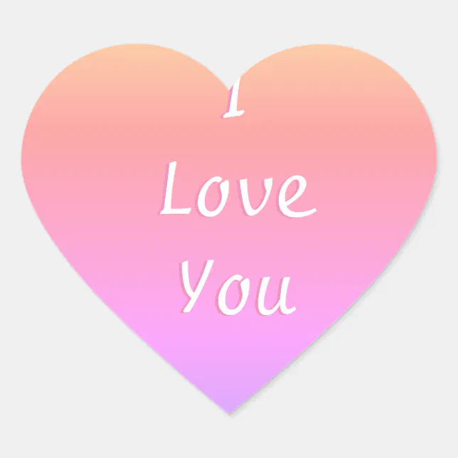 I Love You Emoji Heart Sticker | Zazzle