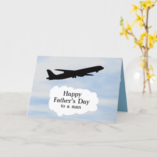I Love You Fathers Day Pilot Jet Airplane Flying Card | Zazzle