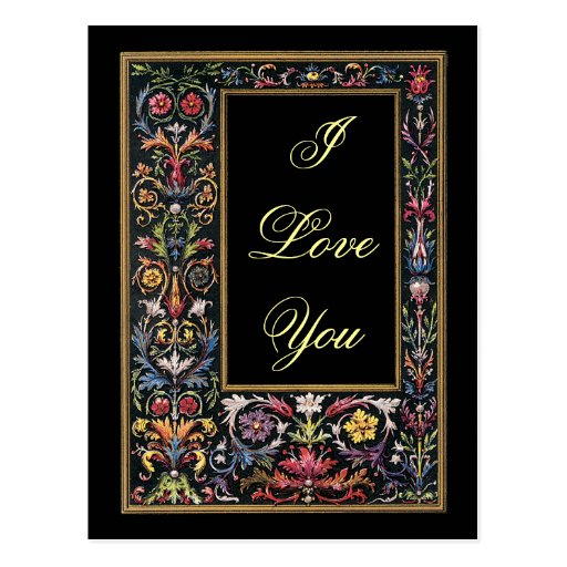 I Love You Gothic Postcard Customizable | Zazzle