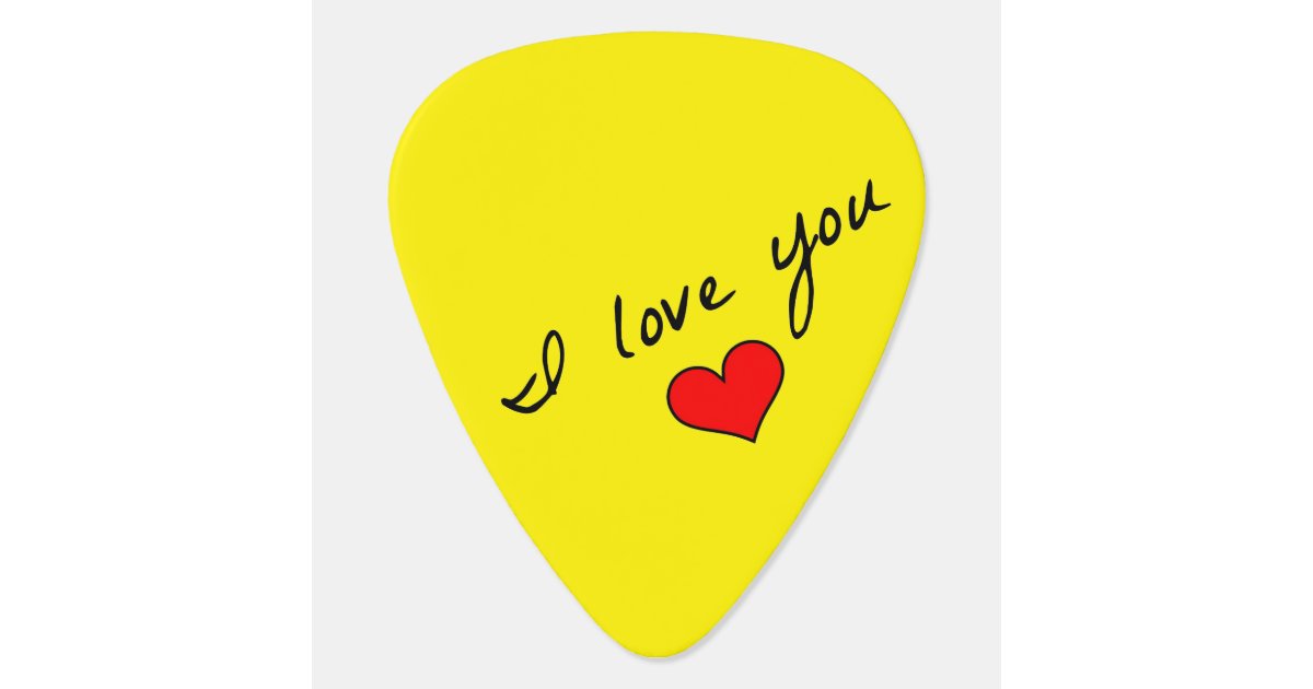 I Love You Guitar Pick | Zazzle