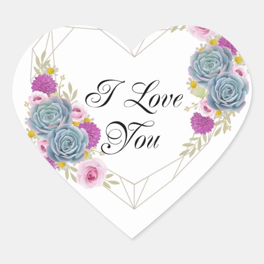 I Love you Heart Sticker | Zazzle.com