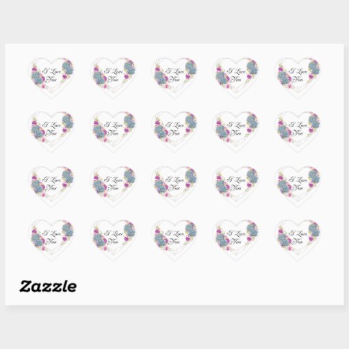 I Love you Heart Sticker | Zazzle