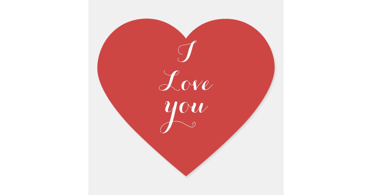 I love you heart sticker | Zazzle