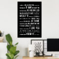 "I love you" in different languages Poster | Zazzle