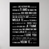 "I love you" in different languages Poster | Zazzle