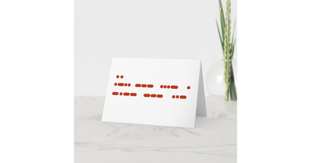 "I Love You" in Morse Code Note or Greeting Card | Zazzle