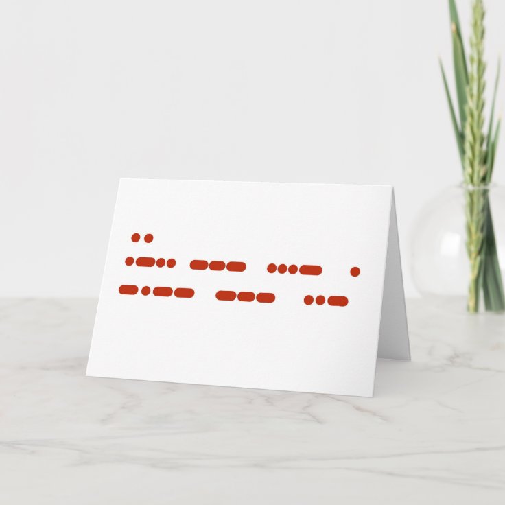 "I Love You" in Morse Code Note or Greeting Card | Zazzle