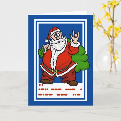 I Love You Morse Code Sign Language Christmas Card | Zazzle