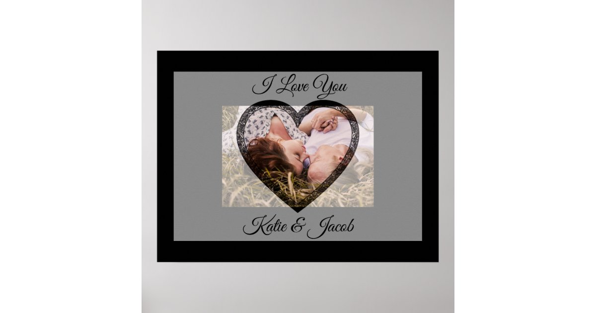I Love You personalized Photo Poster | Zazzle