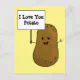 I Love You Potato Postcard | Zazzle
