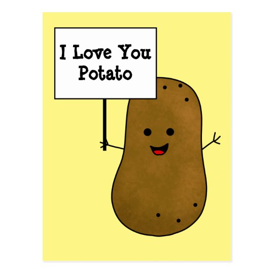I Love You Potato Postcard | Zazzle.com