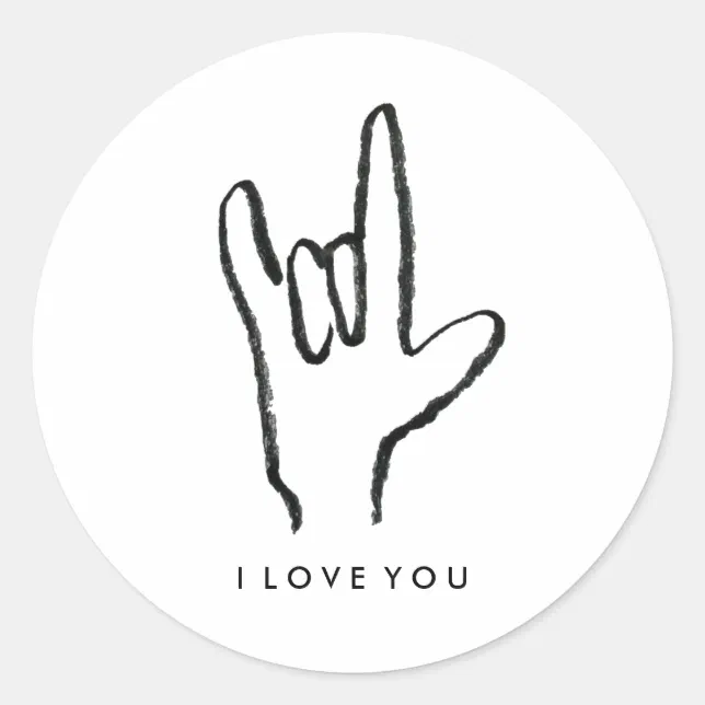 I Love You Sign Language Stickers | Zazzle