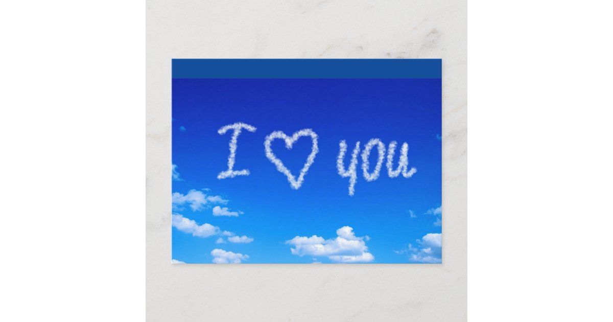 "I Love You" sky writing, Postcard | Zazzle
