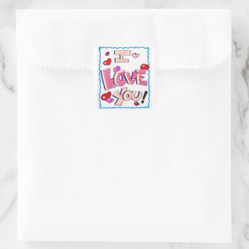 I Love You sticker | Zazzle