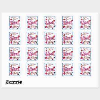 I Love You sticker | Zazzle