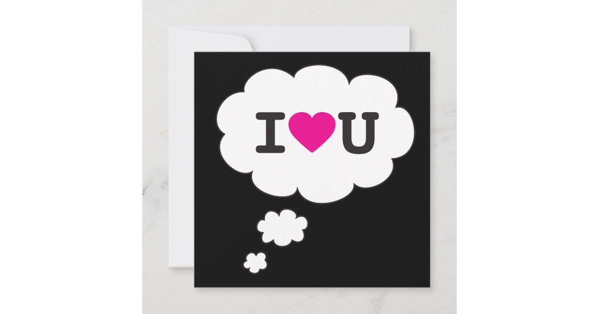 I Love You Thought Bubble Invitation Zazzle