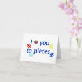 I Love You To Pieces Autism Note Card | Zazzle