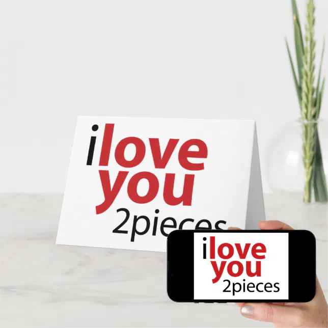 i love you to pieces holiday card | Zazzle