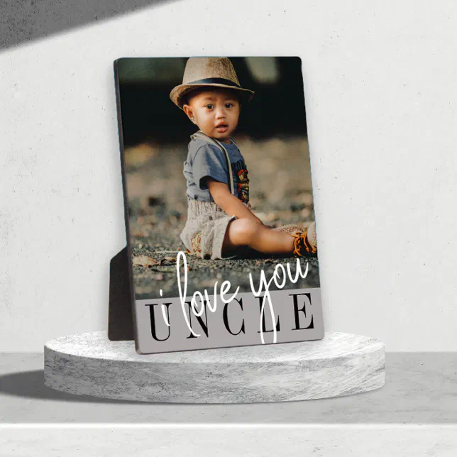 I Love You Uncle Custom Photo Plaque | Zazzle