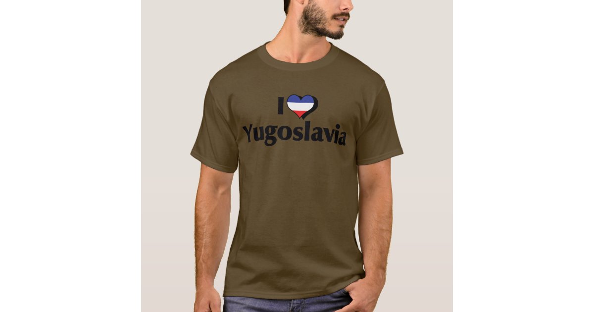 I Love Yugoslavia Flag Shirt | Zazzle
