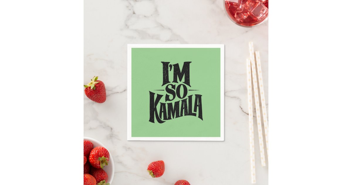 I’m so Kamala Brat Green Meme Napkins | Zazzle