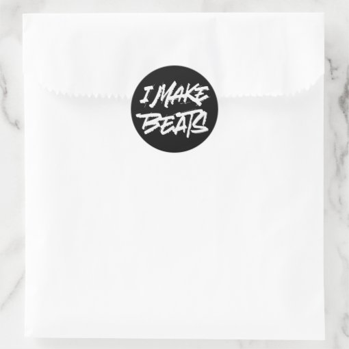 I make beats classic round sticker | Zazzle