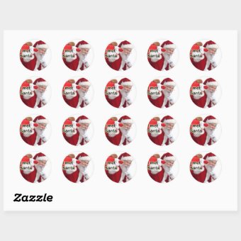 I Met Santa Classic Round Sticker | Zazzle