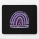 I Might Have Epilepsy Awareness Purple Rainbow Rib Mouse Pad | Zazzle