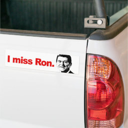 I MISS RON Conservative and Political - .png Bumper Sticker | Zazzle