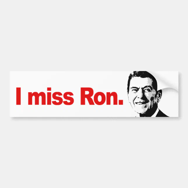 I MISS RON Conservative and Political - .png Bumper Sticker | Zazzle