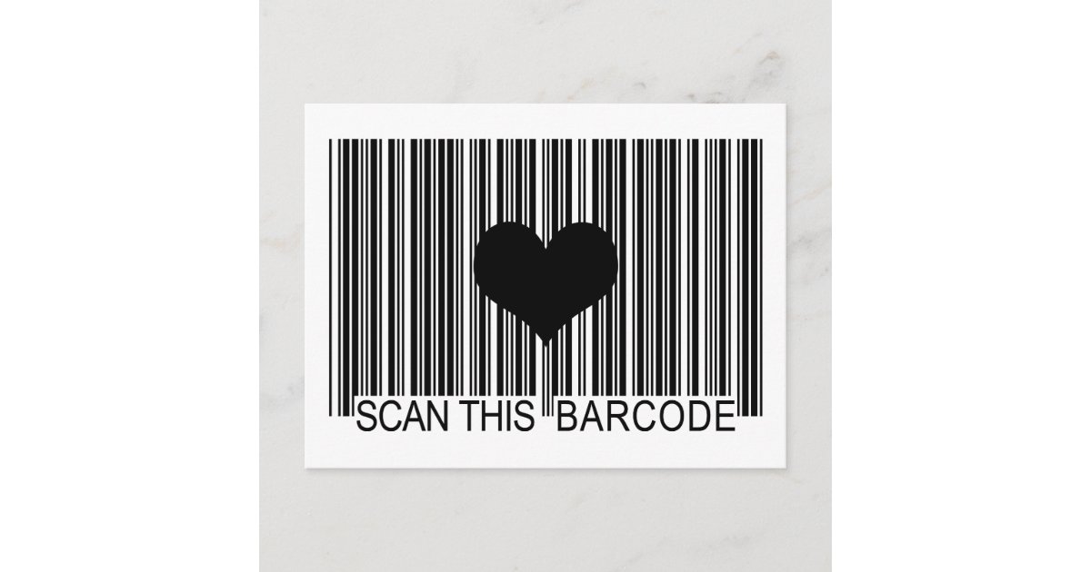 I MISS YOU BARCODE POSTCARD | Zazzle