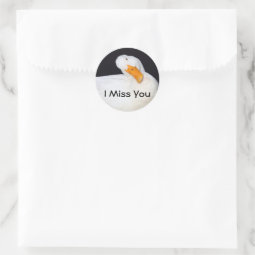 I Miss You, funny duck stickers | Zazzle