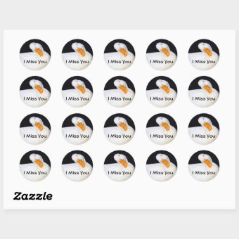 I Miss You, funny duck stickers | Zazzle