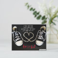 I Miss You Poem with a Heart and Old Sneakers Postcard | Zazzle