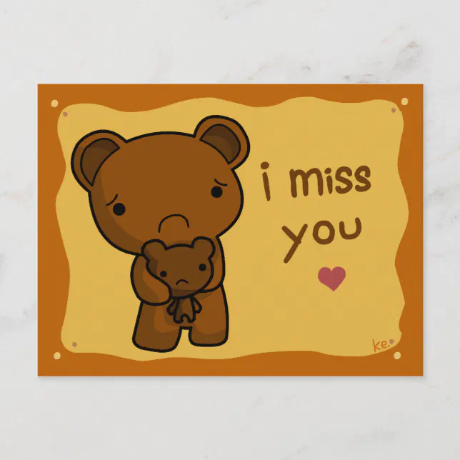 I Miss You Postcard | Zazzle