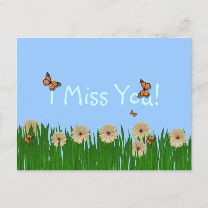 I Miss You Postcard | Zazzle.com
