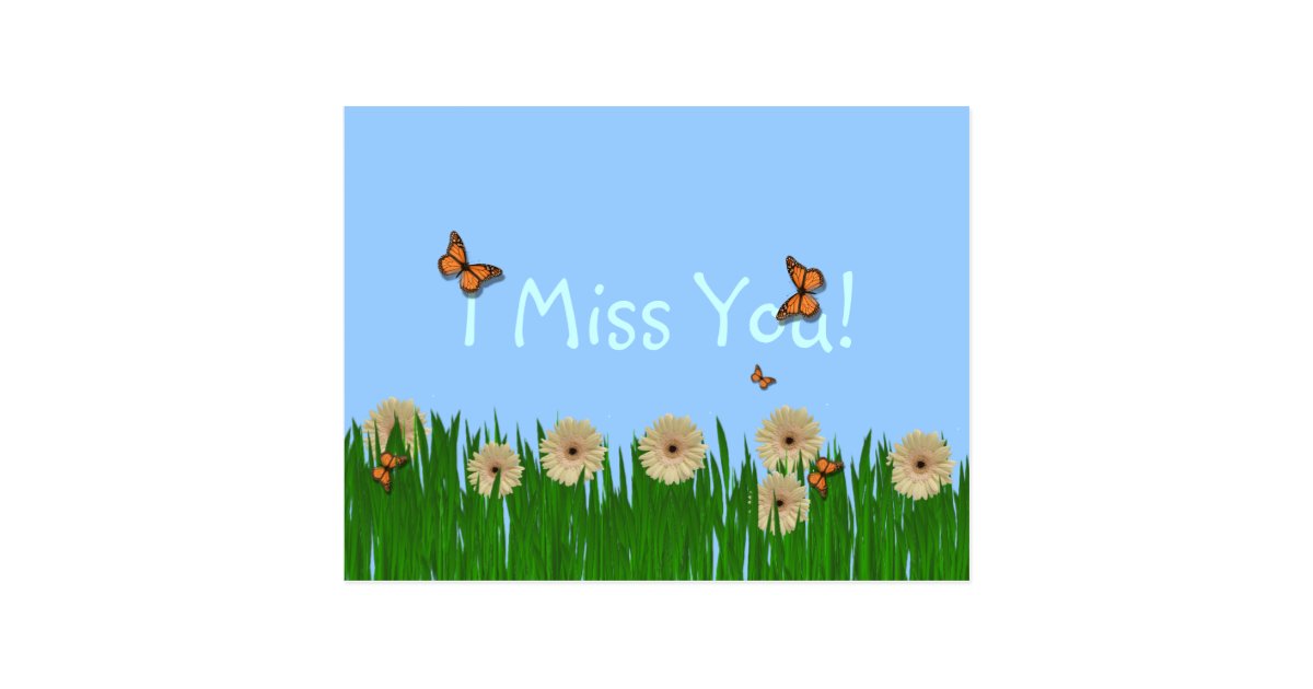 I Miss You Postcard | Zazzle.com