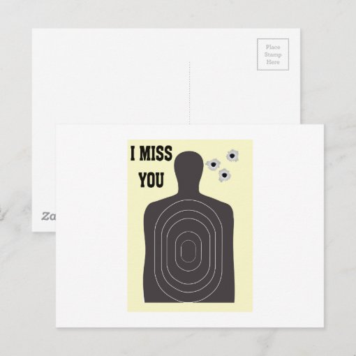 I MISS YOU POSTCARD | Zazzle