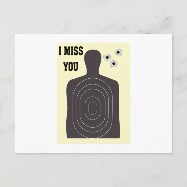I MISS YOU POSTCARD | Zazzle