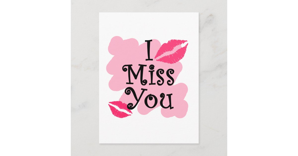 I miss you postcard | Zazzle