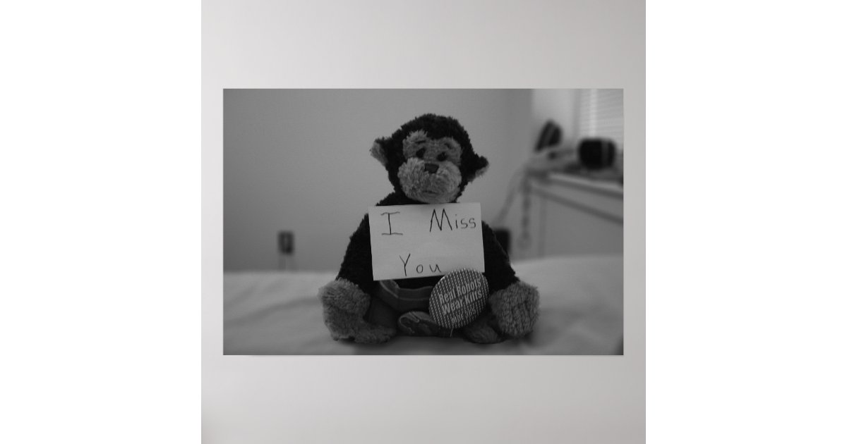 I miss you poster | Zazzle