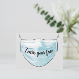I miss your face postcard | Zazzle