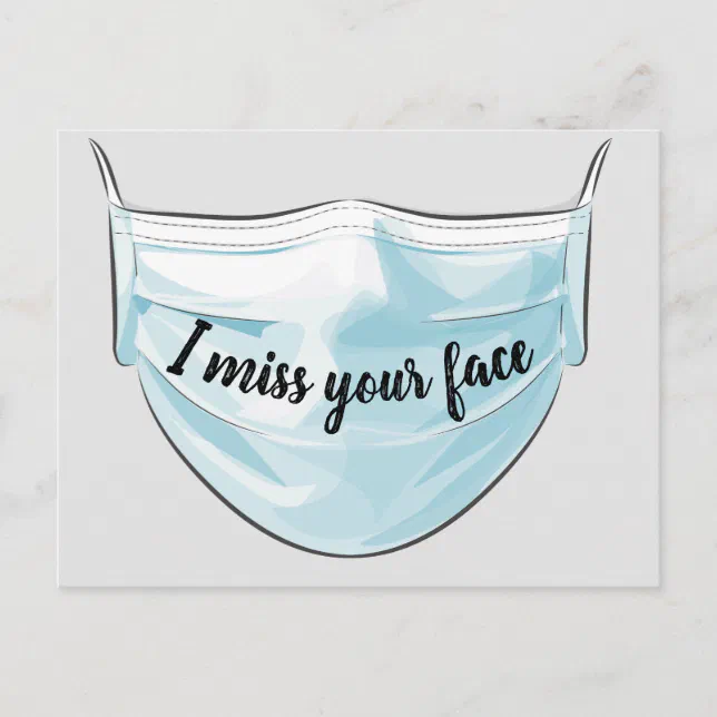 I miss your face postcard | Zazzle