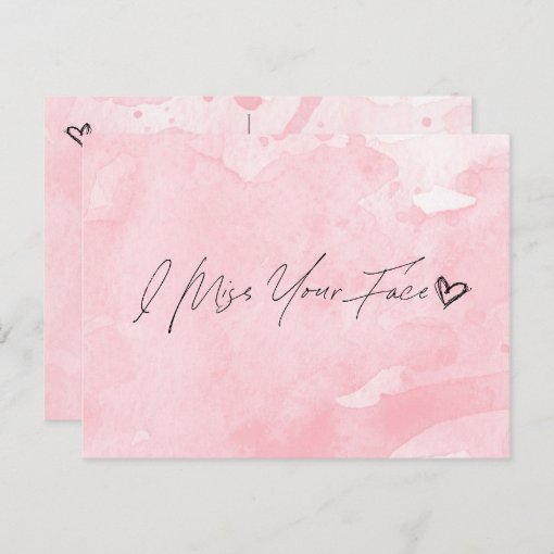 I Miss Your Face Postcard | Zazzle