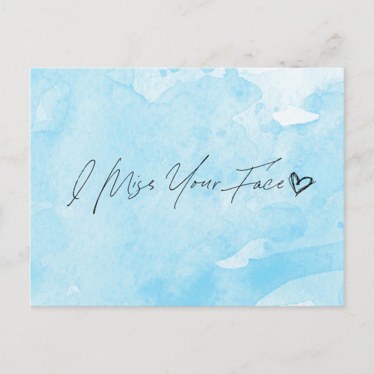 I Miss Your Face Postcard | Zazzle