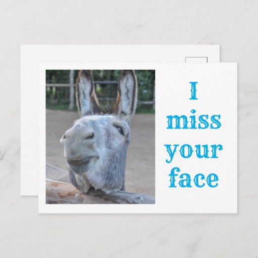 i miss your face postcard | Zazzle