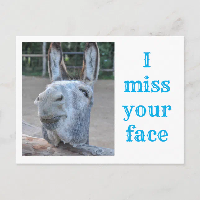 i miss your face postcard | Zazzle