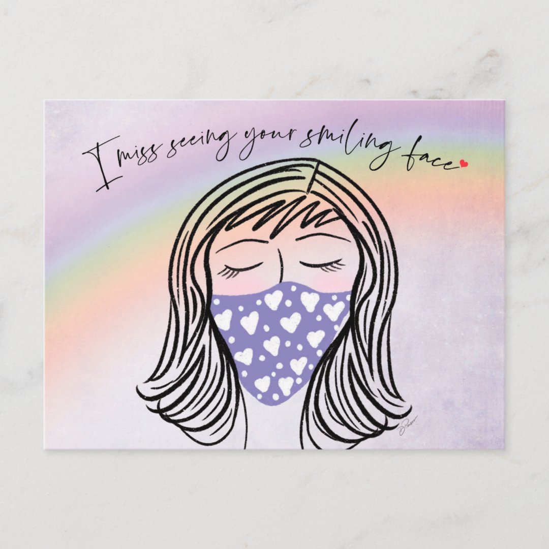 I Miss Your Smiling Face Postcard | Zazzle